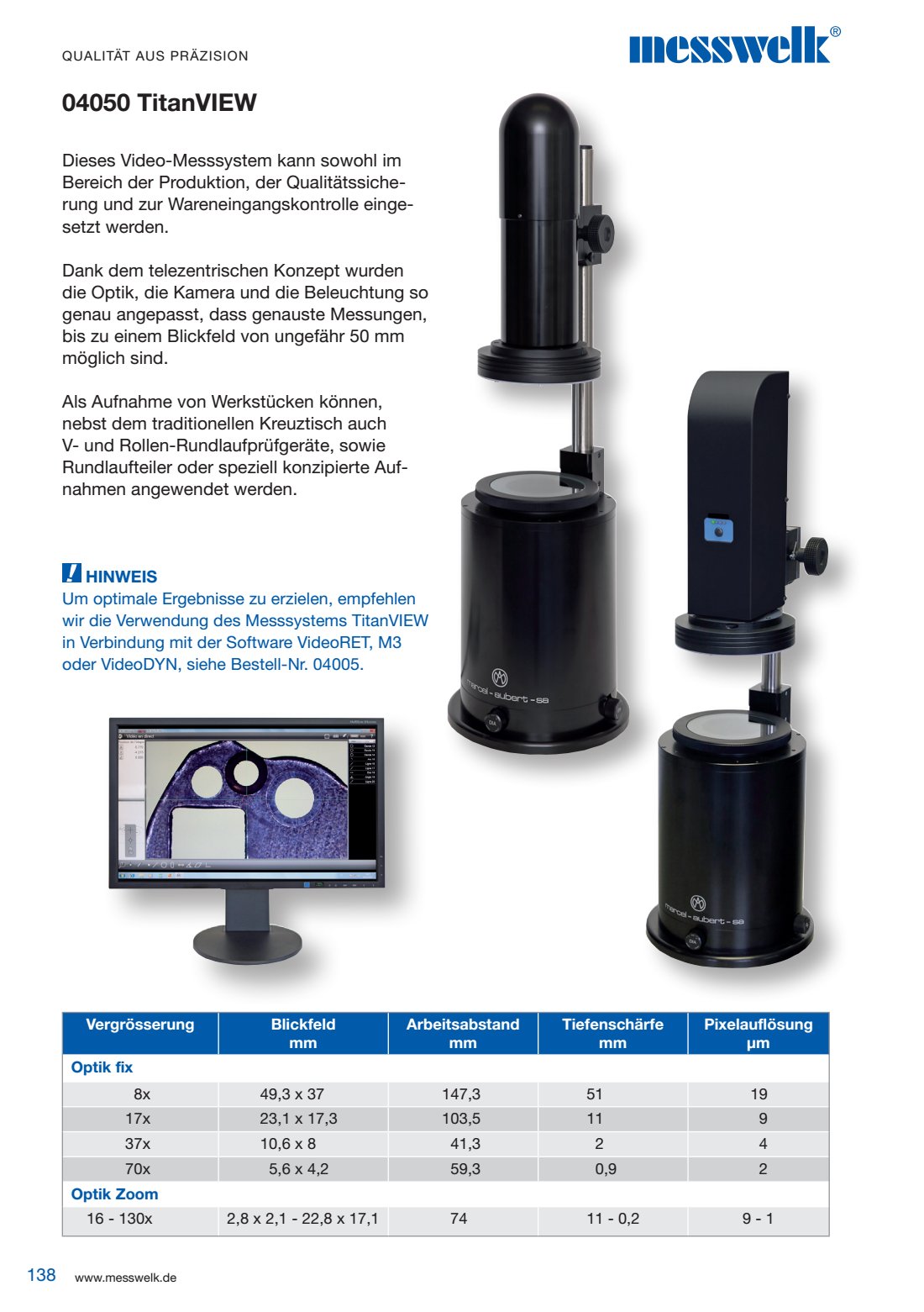 TitanVIEW Dieses Video-Messsystem