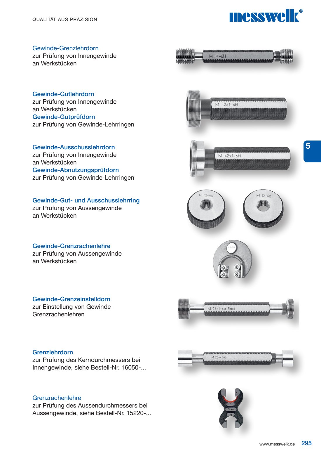Gewindelehren Whitworth Rohrgewinde