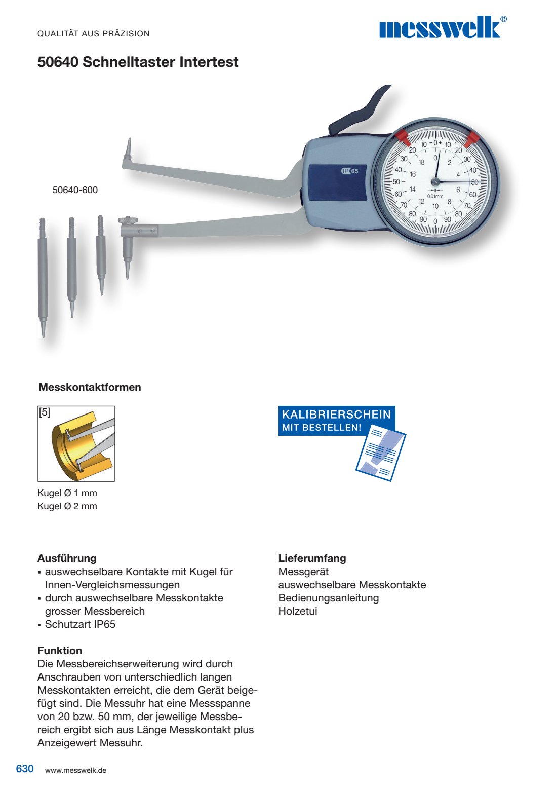 Schnelltaster Intertest Ausführung