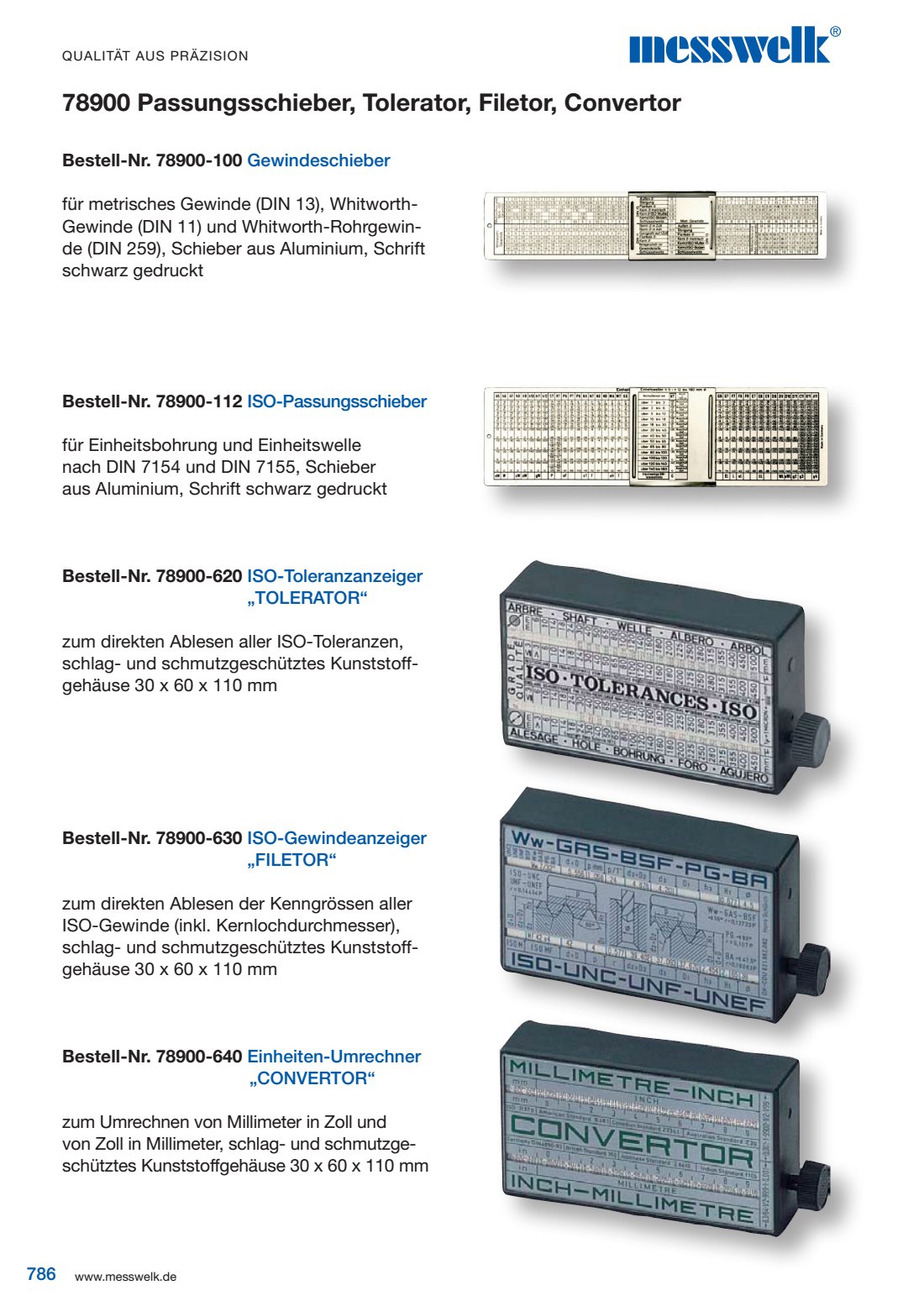 Passungsschieber Tolerator Filetor
